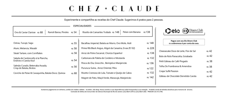 Chez Claude | By Chez Claude – Restaurante Chez Claude