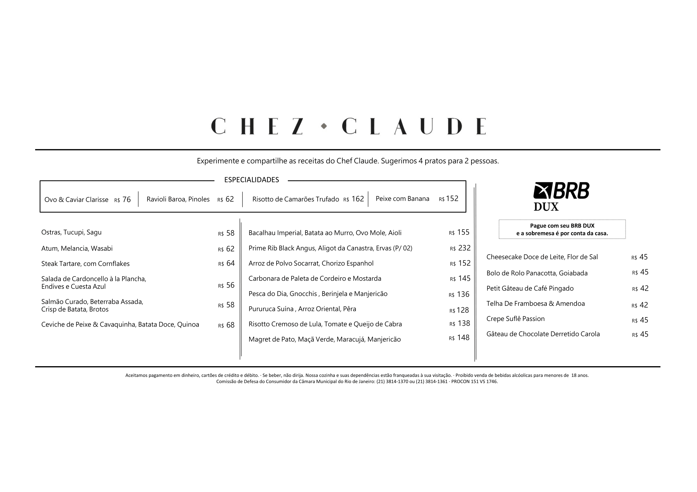 Chez Claude | By Chez Claude – Restaurante Chez Claude